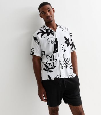 Jack Jones White Abstract Print Short Sleeved Shirt New Look