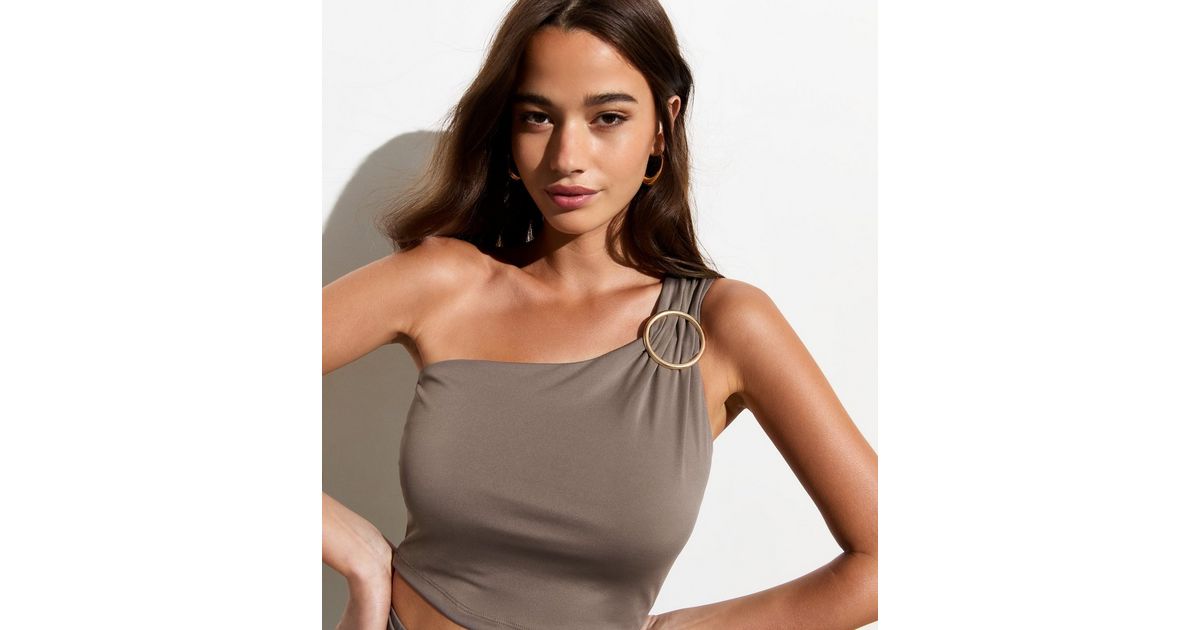 Mink Ring Trim Crop Top | New Look