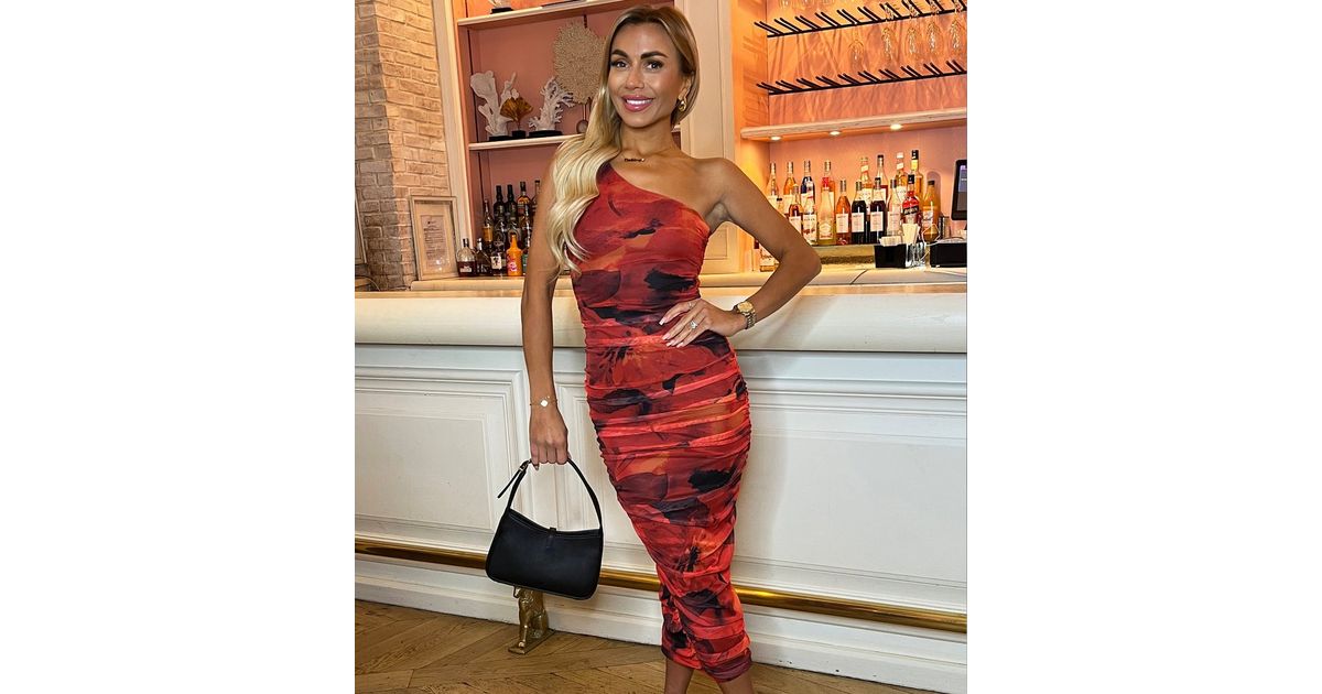 AX Paris Red Mesh One Shoulder Bodycon Dress | New Look