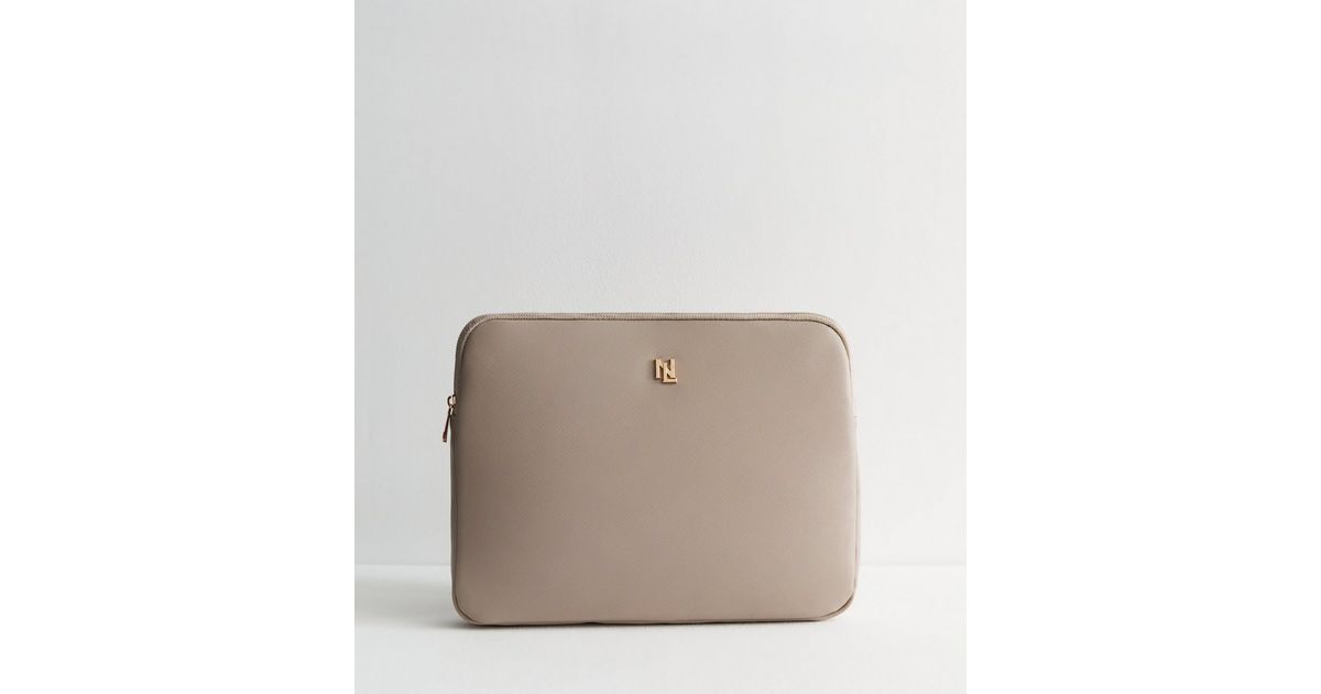 Brown Padded Laptop Case | New Look