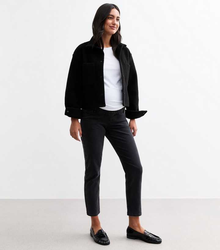 Maternity Black Over Bump Straight Hannah Jeans | New Look