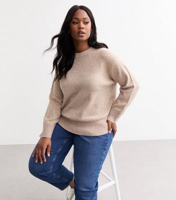 Curves Mink Crew Neck Jumper | New Look