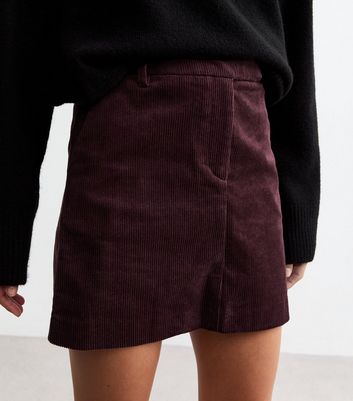 Maroon corduroy skirt store