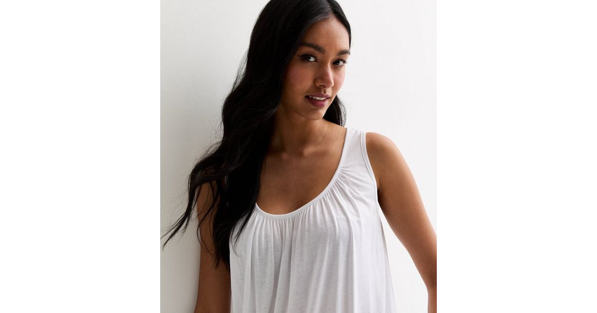 Gini London White Oversized Top | New Look