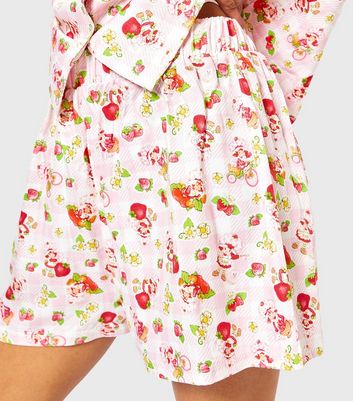 Skinnydip Pink Strawberry Shortcake Shorts | New Look