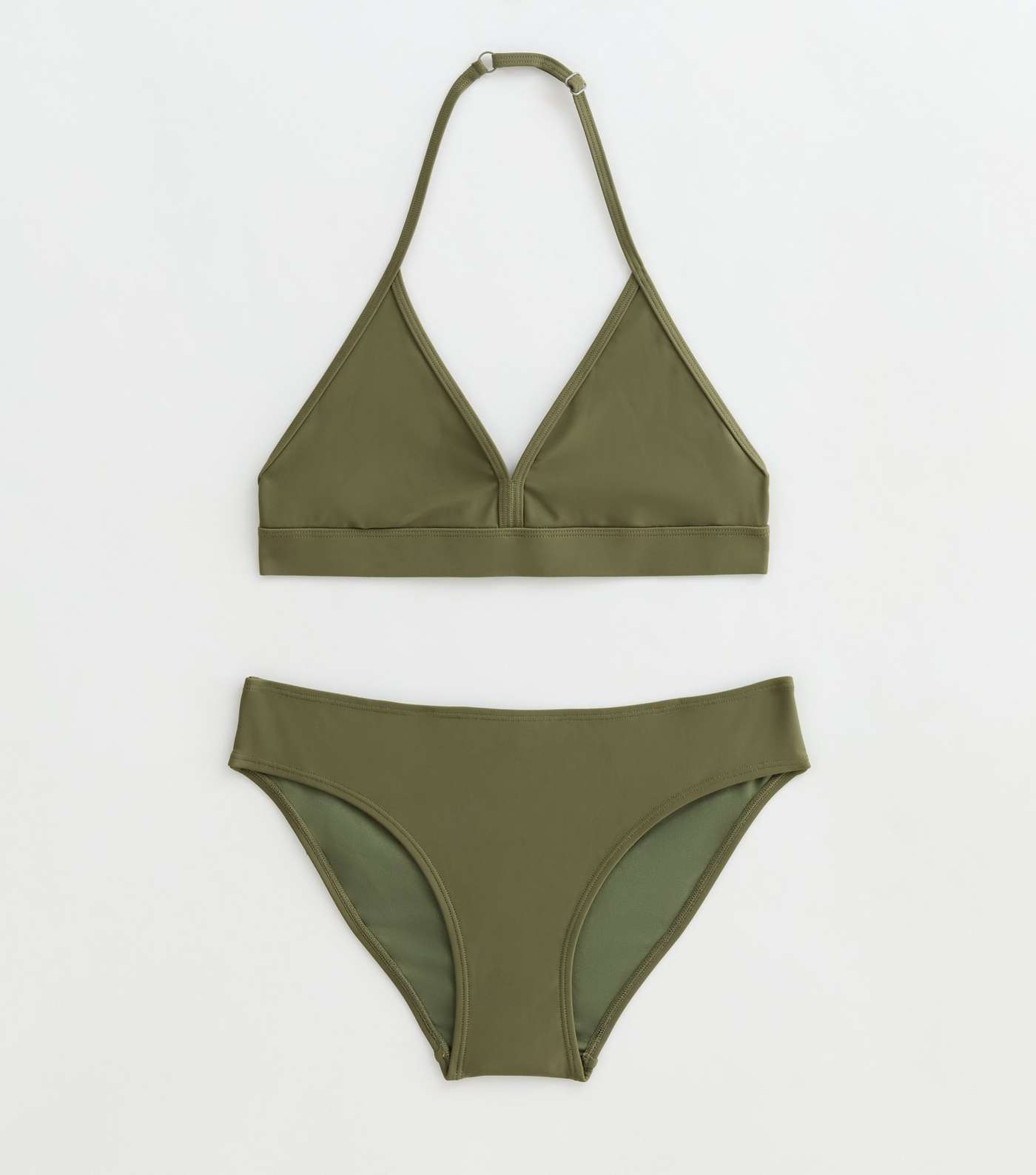 Girls Green Triangle Bikini Set New Look