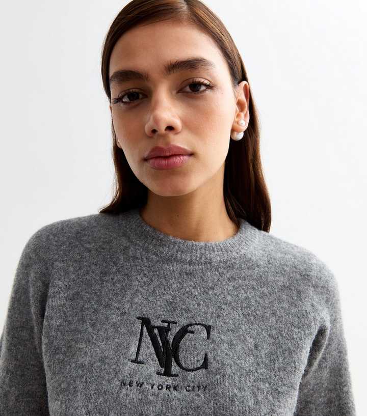 Grey NYC Short Sleeve Knitted Top | New Look