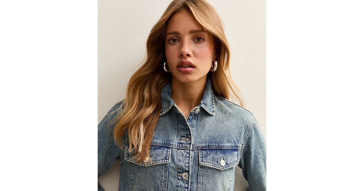 Blue Vintage Tint Denim Overshirt | New Look