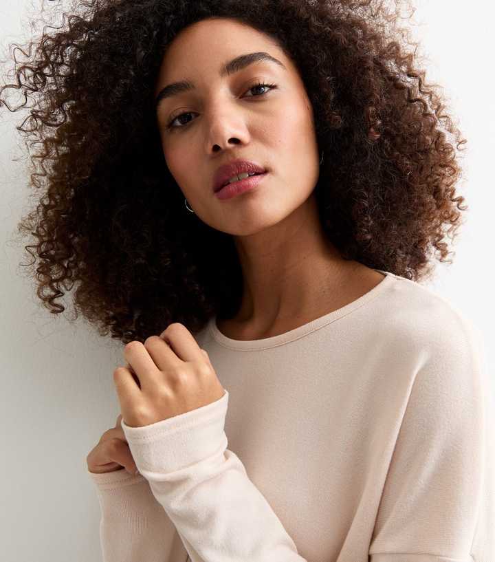 Cream Soft Touch Long Relaxed Top | New Look