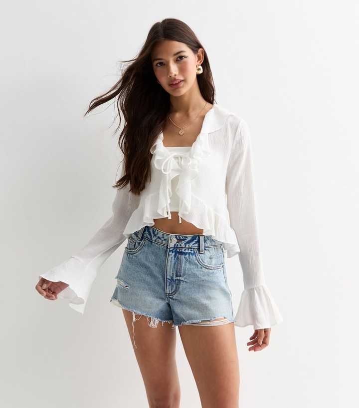 White Ruffle Top White Ruffle Blouse Bloomingdale's