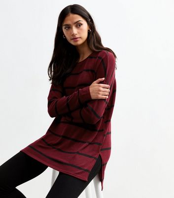 Tall Red Soft Touch Long Oversized Top | New Look