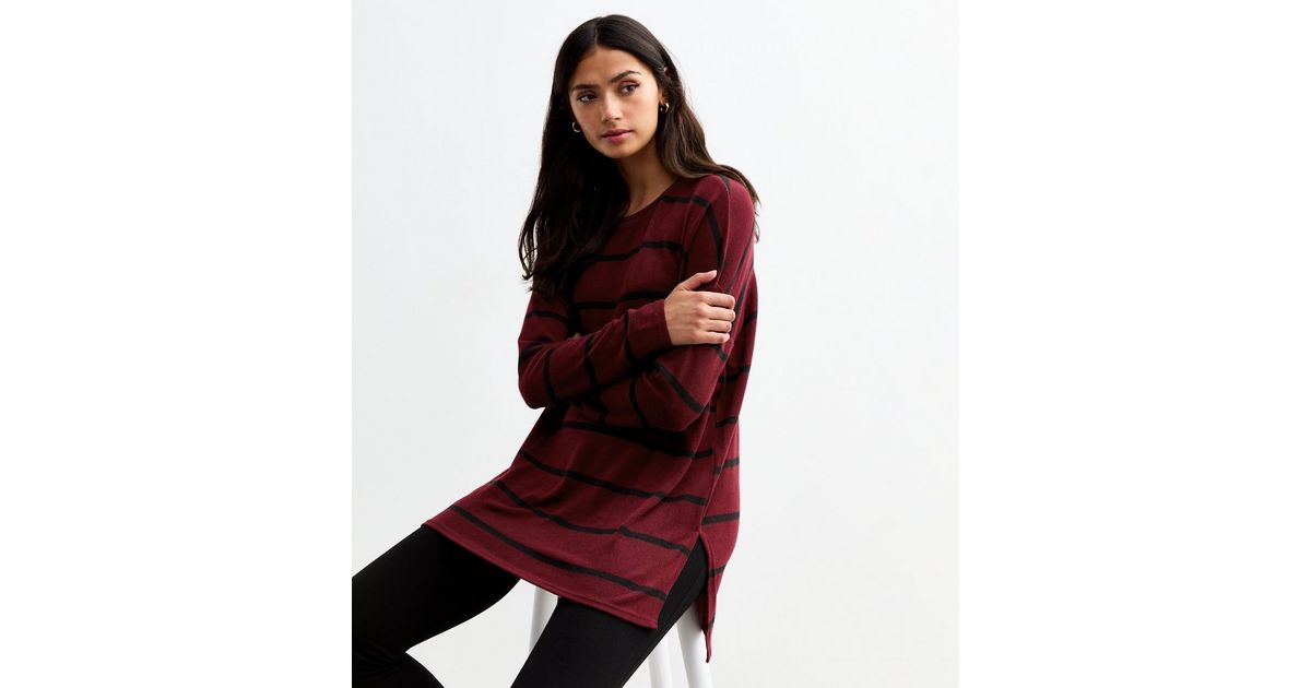 Tall Red Soft Touch Long Oversized Top | New Look