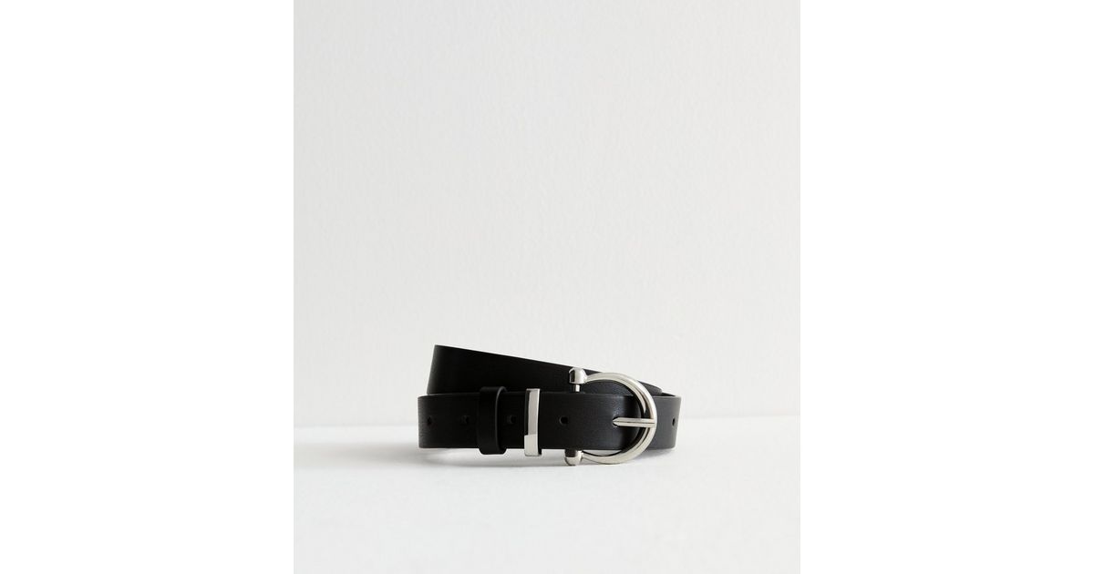 Black Buckled Belt | New Look