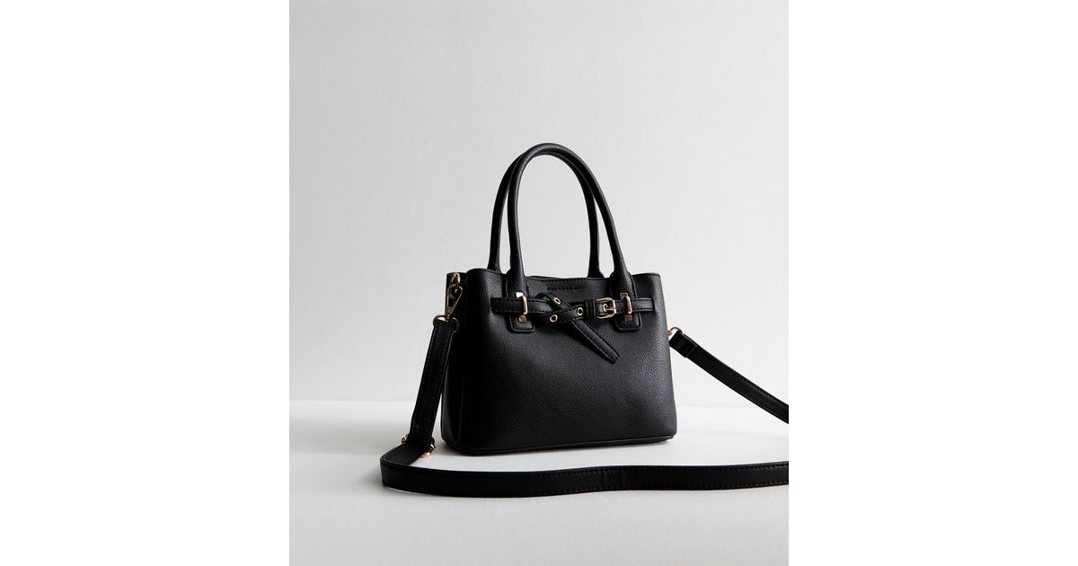 Black Mini Top Handle Crossbody Bag | New Look
