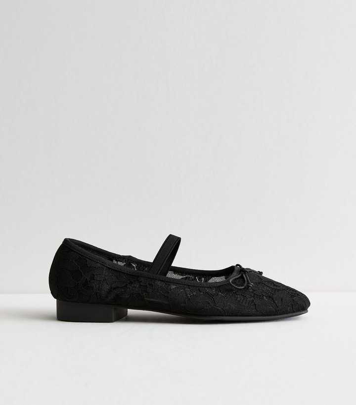 Black Lace Pointe Shoes ITZA1 BLACK BALLET LACE UP HEELS – Hot