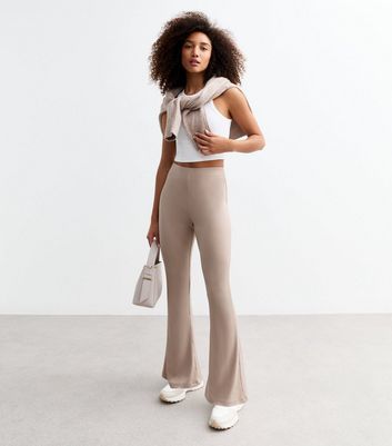 Ribbed flared trousers store