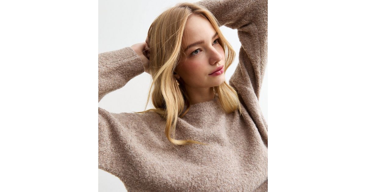 Mink Boucle Knit Jumper | New Look