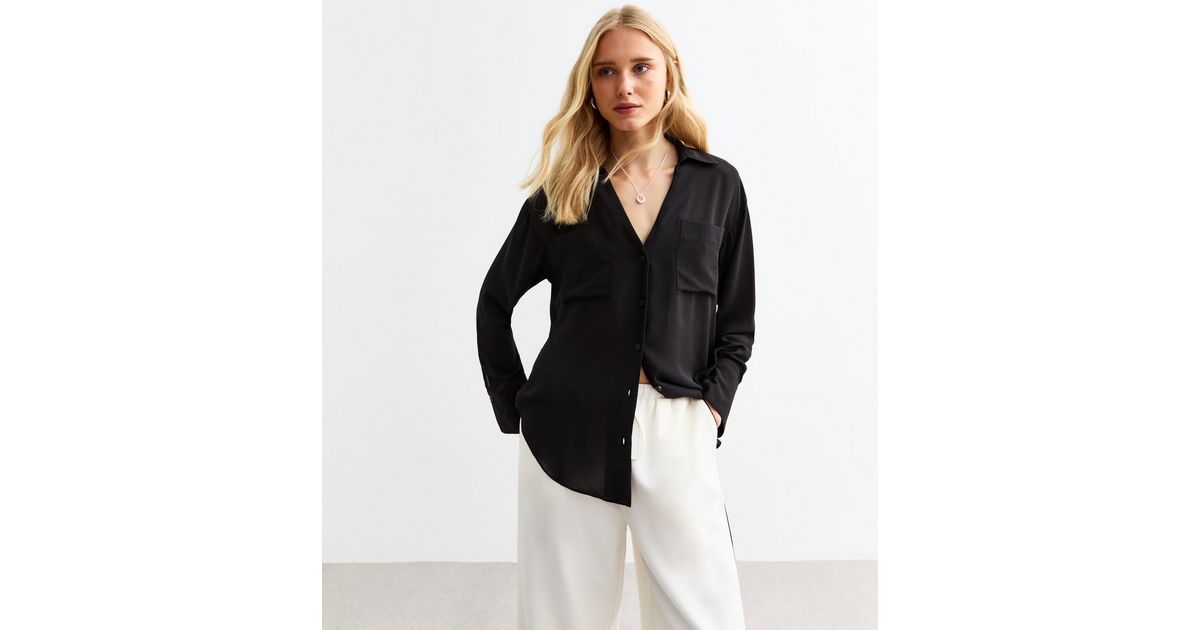 Black Long Sleeve Shirt | New Look