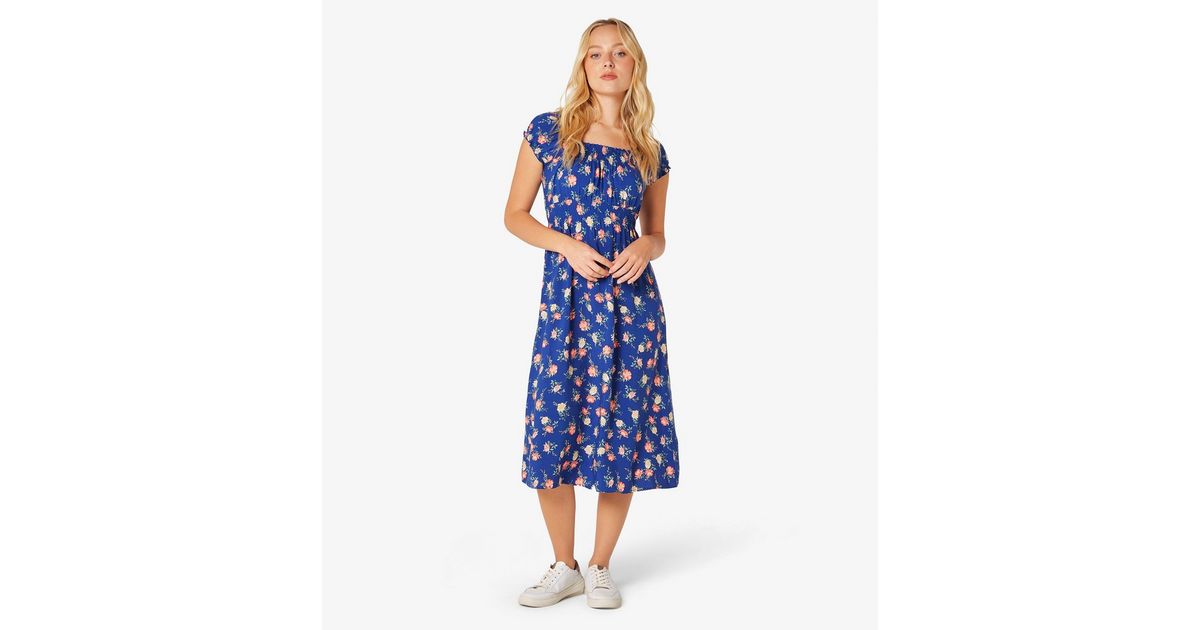 Apricot Blue Floral Midi Dress | New Look