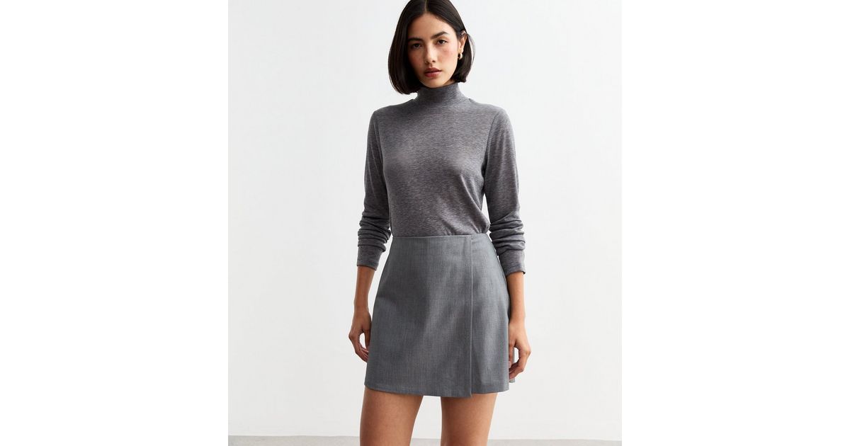 Grey Wrap Skort | New Look