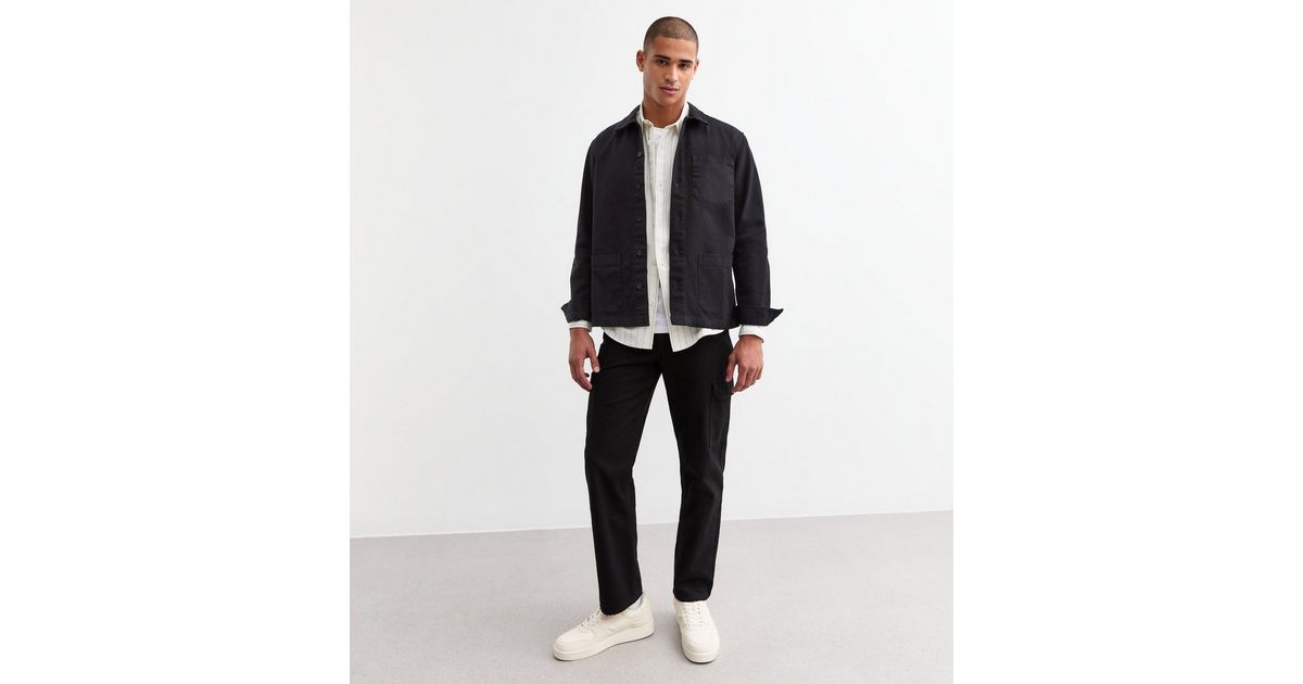 Black Regular Heavyweight Twill Shacket | New Look