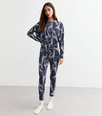 Blue Giraffe Pyjama Set | New Look