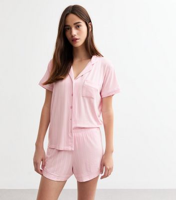 Pink Striped Short Pyjama Set | New Look