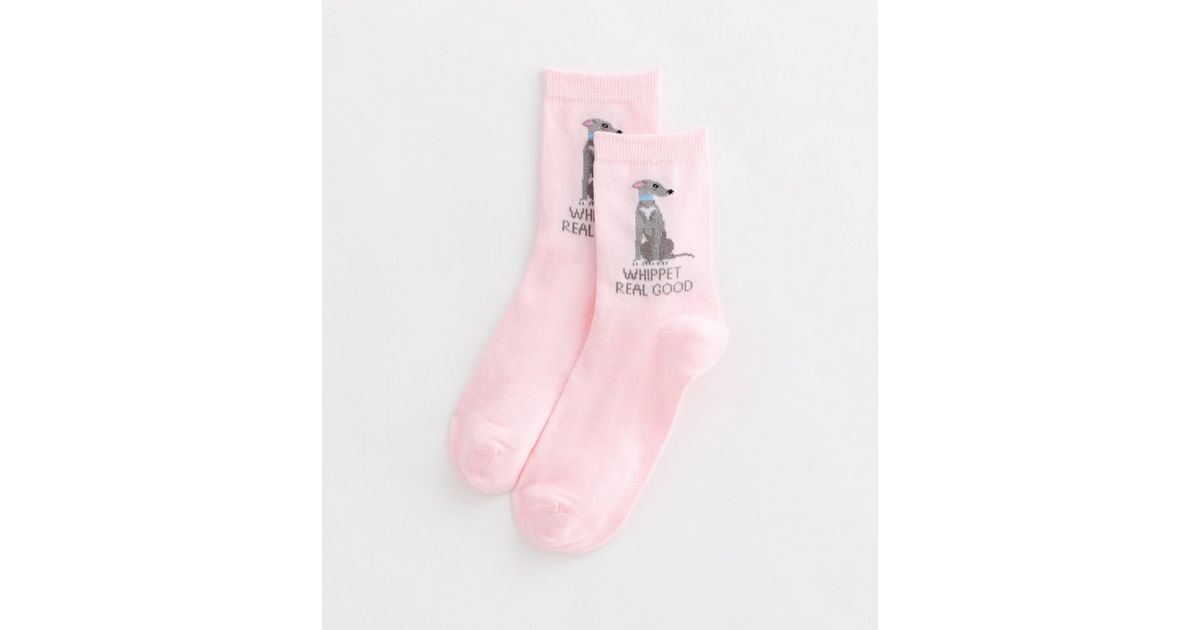 Pink Whippet Real Good Socks | New Look