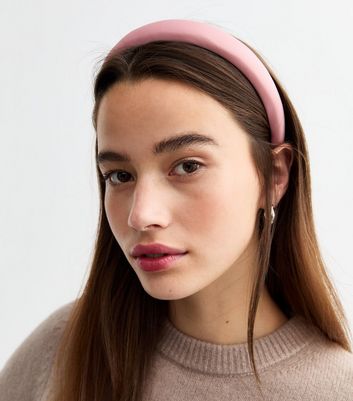 Pink Padded Satin Headband | New Look