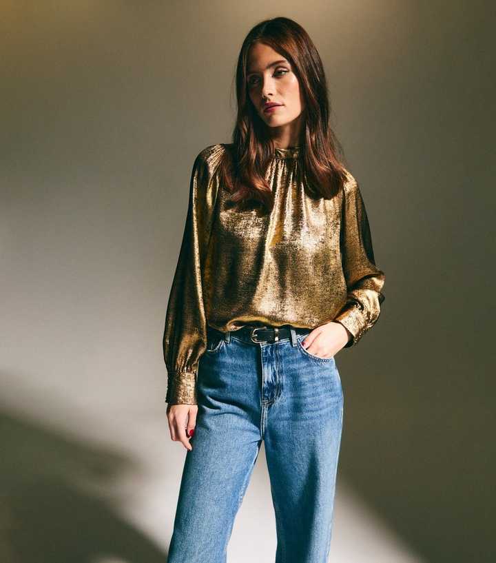 Gold Metallic Blouse | New Look