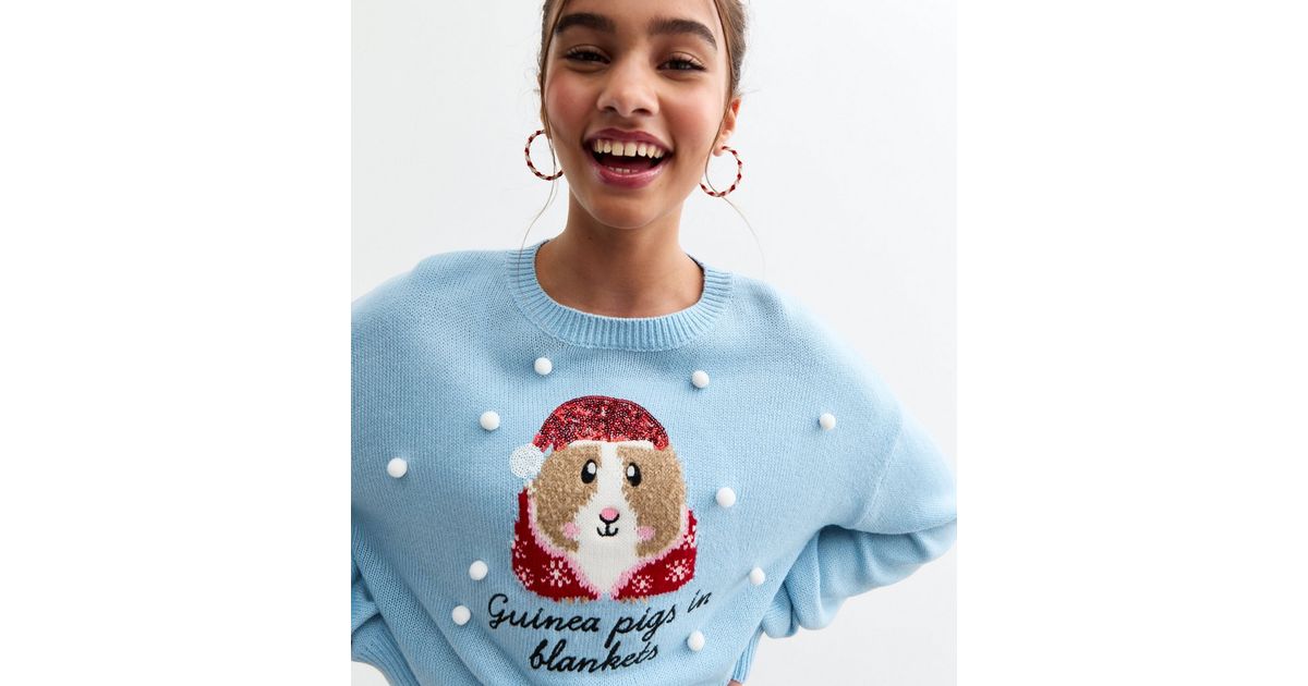 Girls Blue Guinea Pig Jumper | New Look