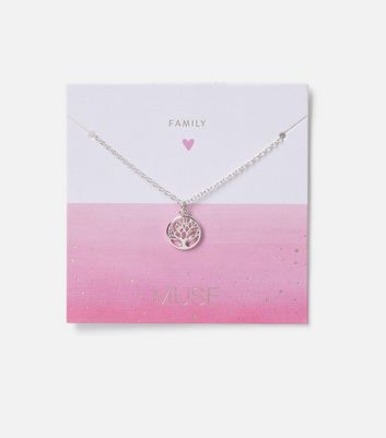 Muse Silver-Tone Tree Of Life Necklace | New Look