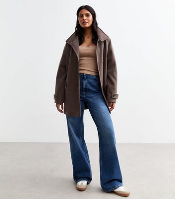 Mink Square Neck Lace Trim Top | New Look