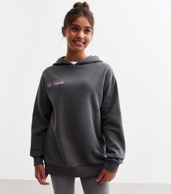 Girls Grey Sports Club Hoodie | New Look