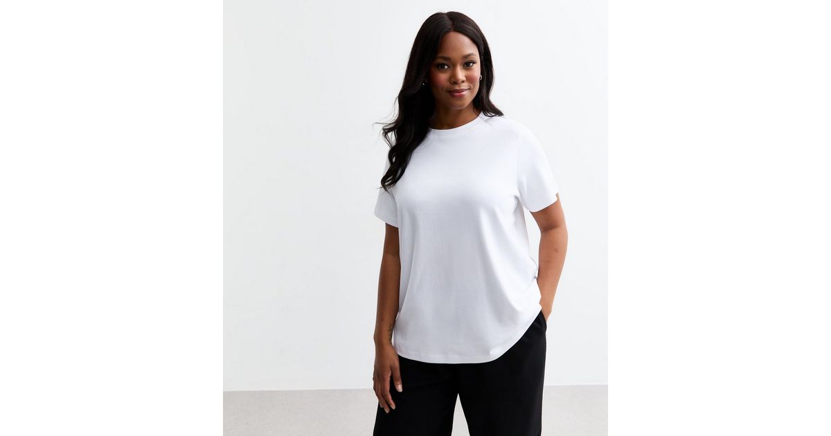 Curves Premium White Jersey T-Shirt | New Look
