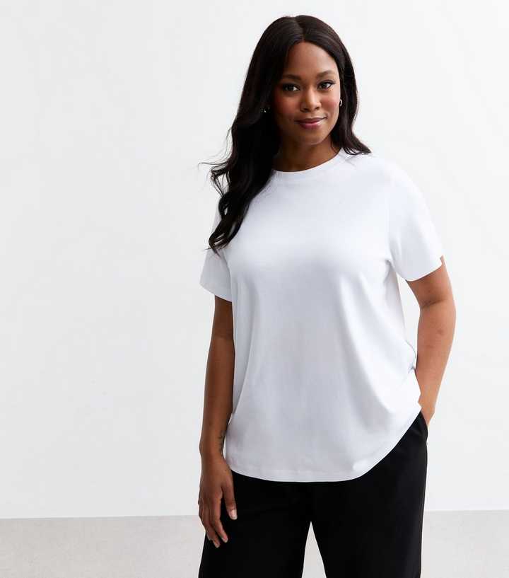 Curves Premium White Jersey T-Shirt | New Look