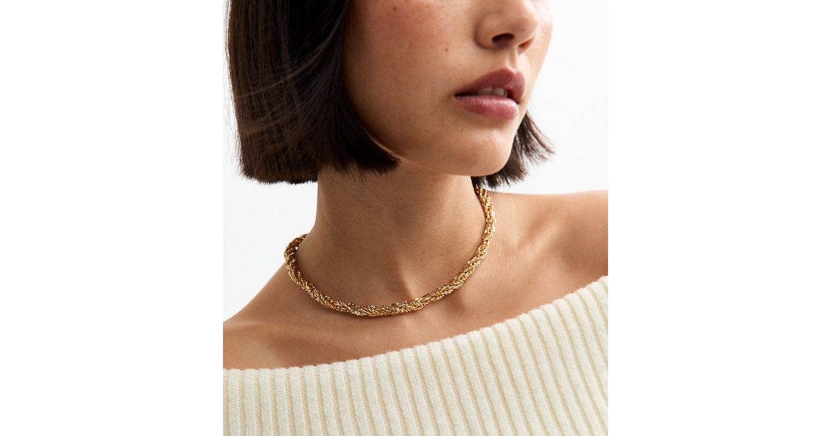 Gold Chunky Rope Chain Necklace | New Look