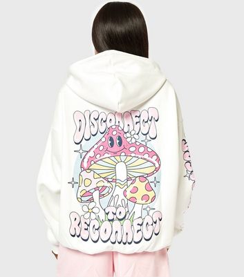 Skinnydip White Cotton-Blend Disconnect Reconnect Print Oversized ...