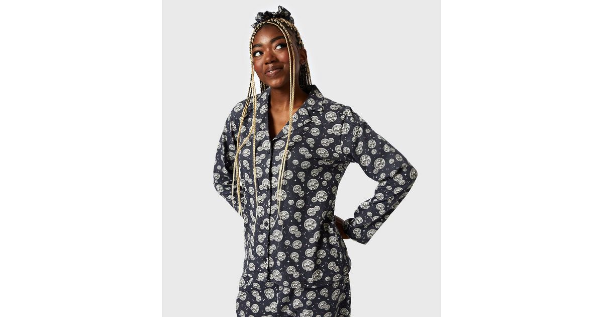 Skinnydip Black Disco Ball Print Pyjama Set | New Look
