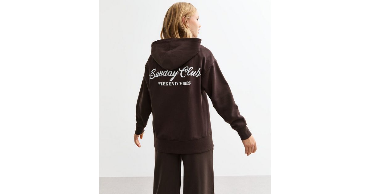 Girls Brown Sunday Club Hoodie | New Look