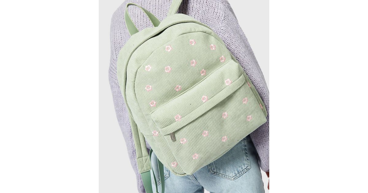 Skinnydip Green Daisy Embroidered Backpack | New Look
