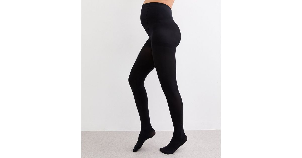 Maternity Pack Of 2 Premium Black Opaque 100 Denier Tights | New Look