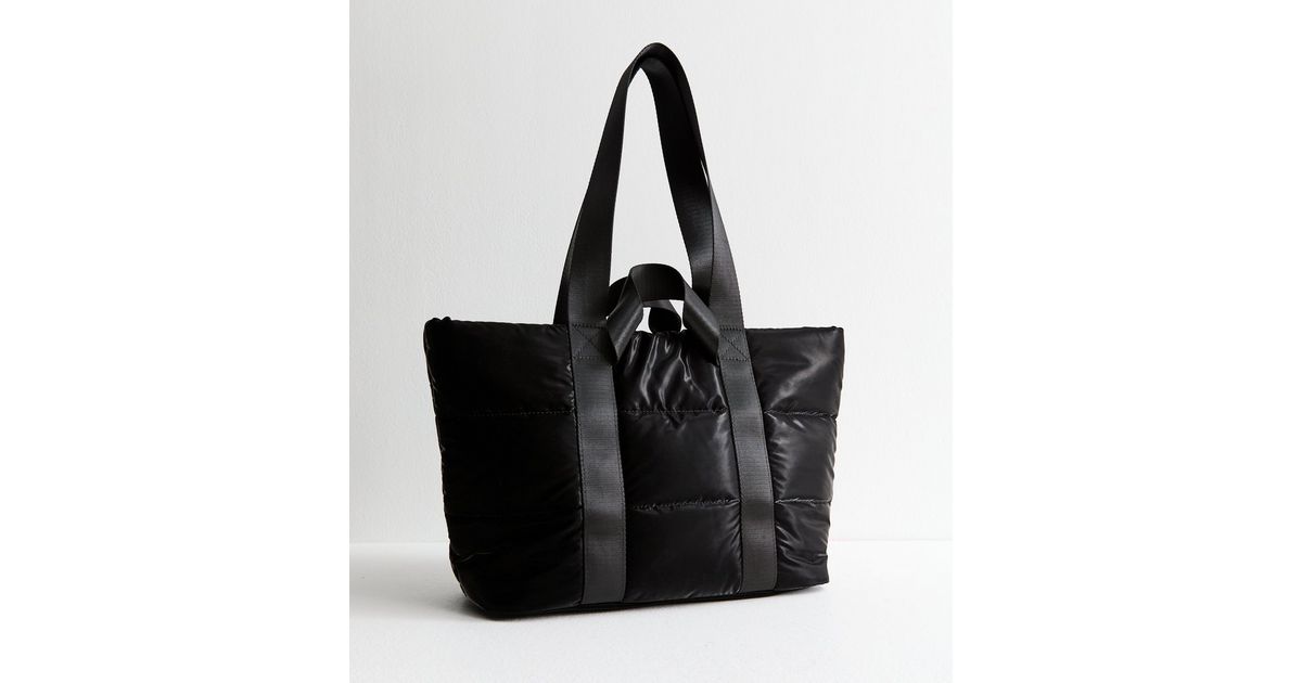 Black Padded Tote | New Look