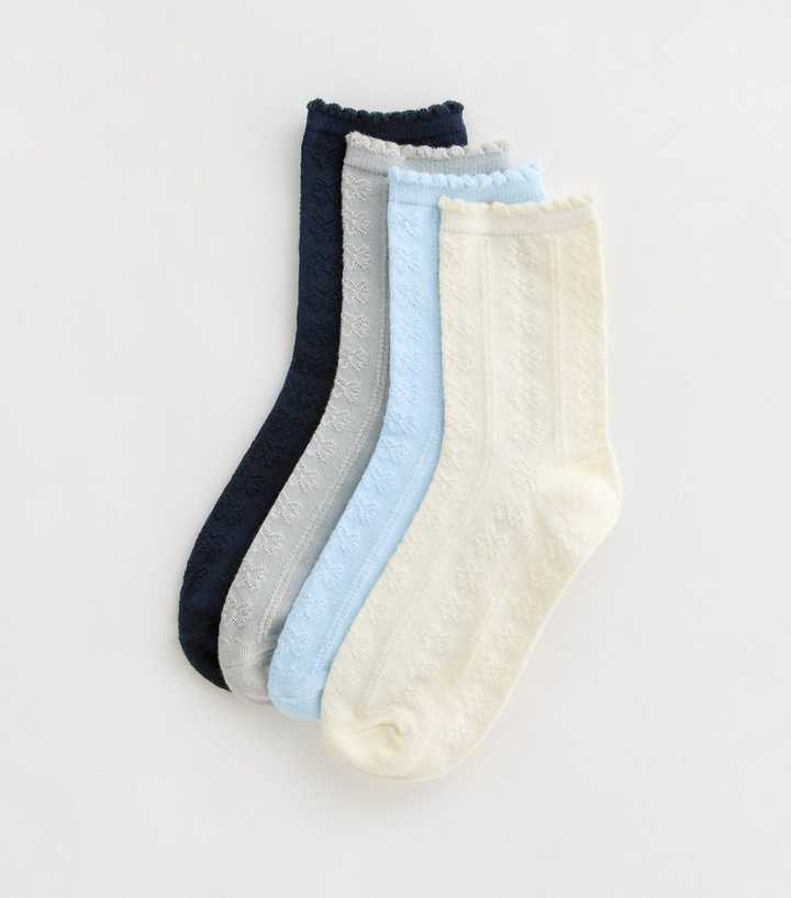 Pack Of 4 Frill Trim Ankle Socks | New Look