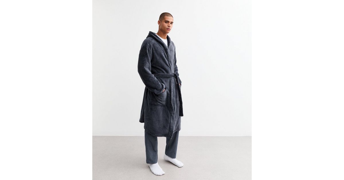 Grey Relaxed Dressing Gown | New Look
