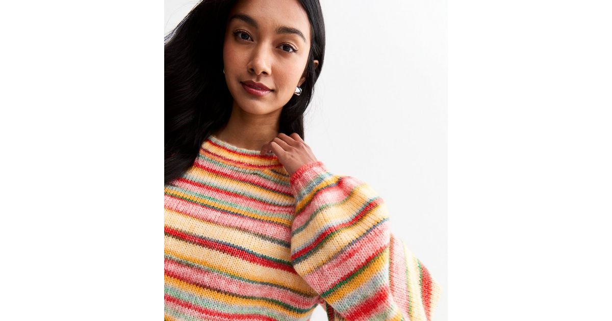 Sunshine Soul Multicolour Space Dye Striped Jumper | New Look