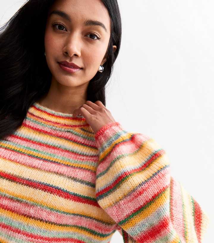 Sunshine Soul Multicolour Space Dye Striped Jumper | New Look