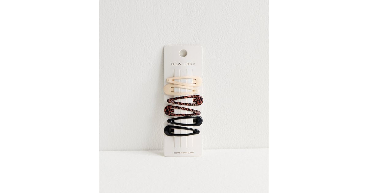6 Pack Multicolour Hair Clips | New Look