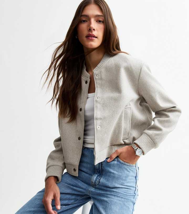 Grey Soft Bomber Jacket | New Look