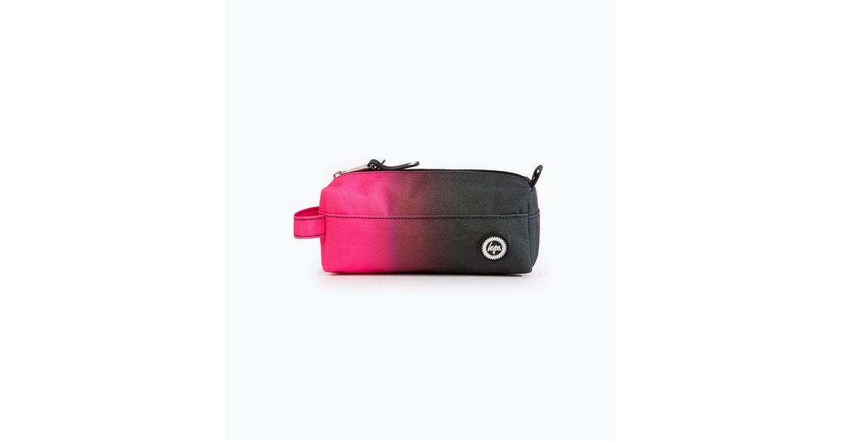 HYPE Black Pink Fade Pencil Case | New Look